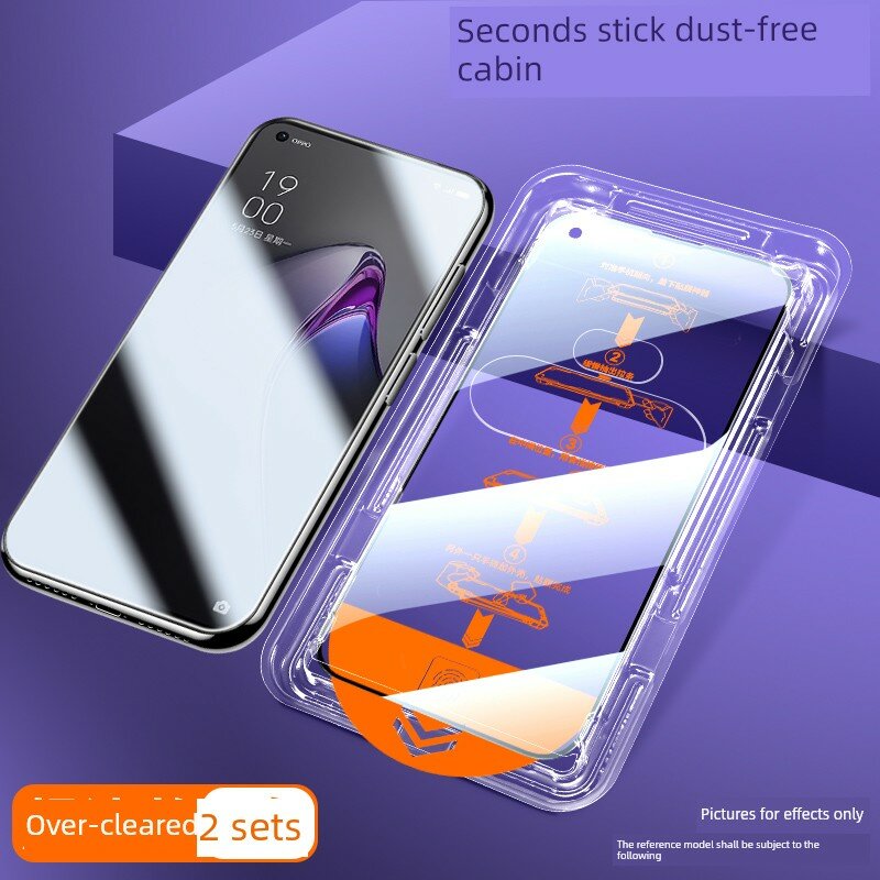 OPPO K11x Пылезащитная быстрая наклейка закалённого стекла — 2 шт, высокая чёткость, мгновенное включение, без белых