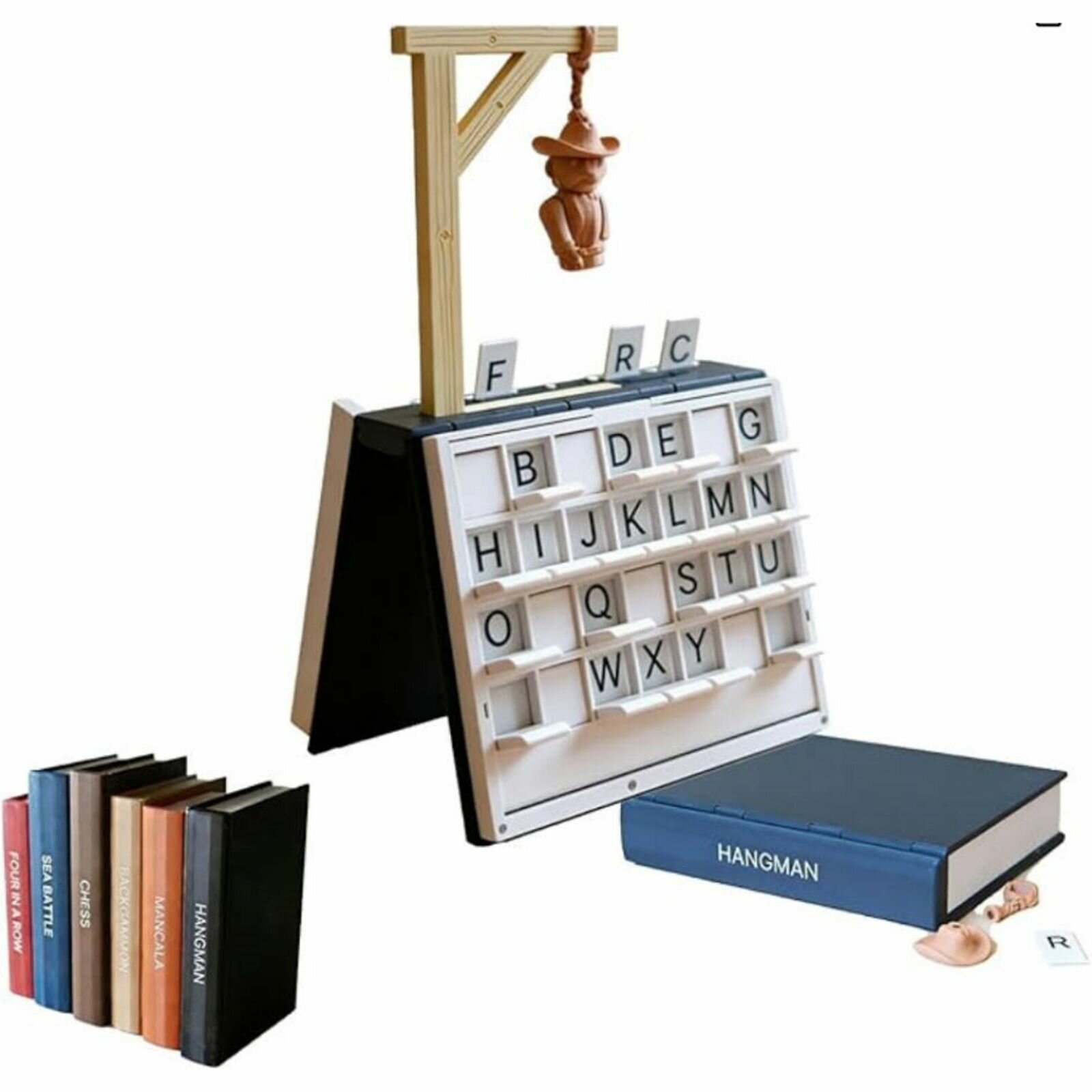 Настольные игры в книге: Виселица, шахматы, Четыре в ряд , морской бой, нарды, манкала