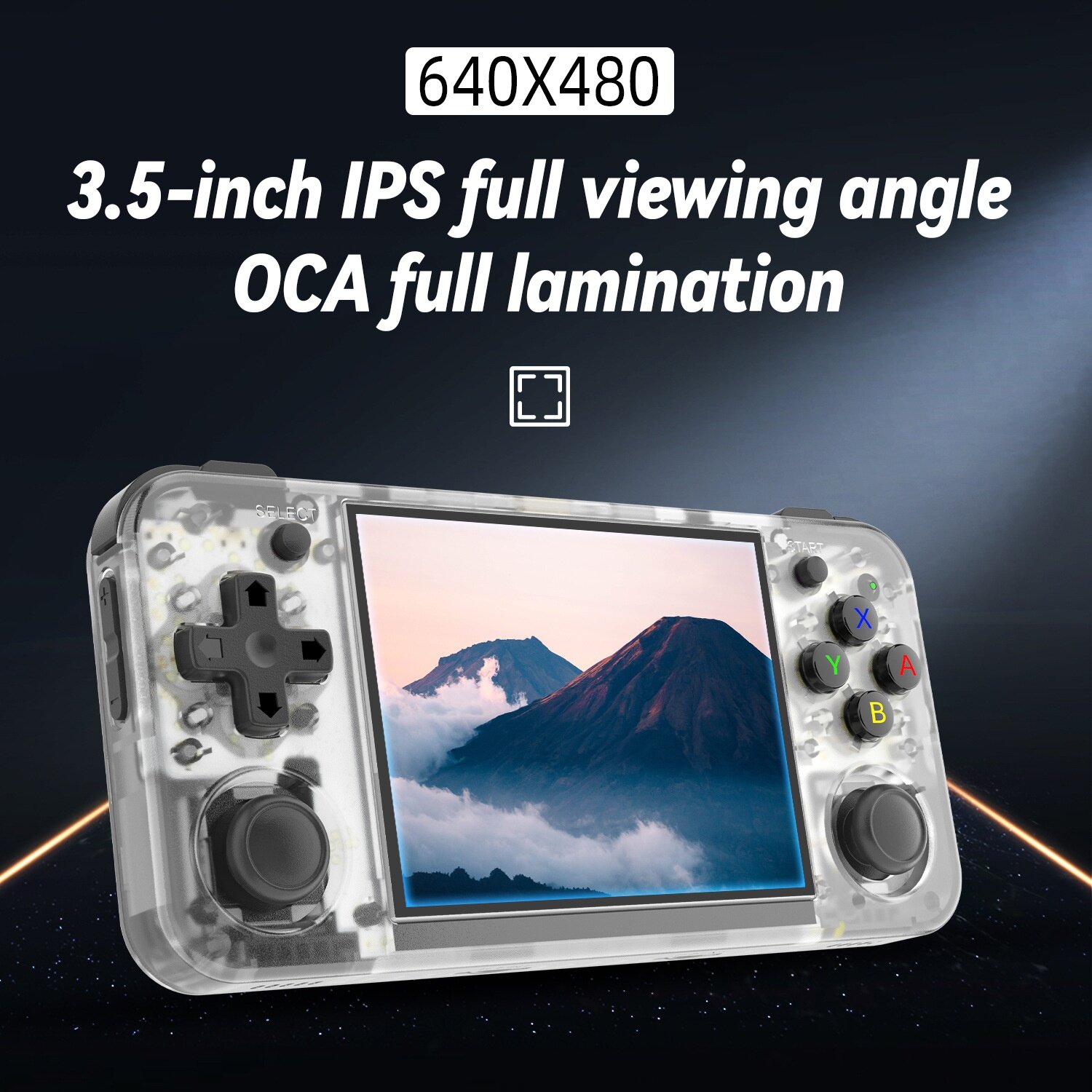 Портативная игровая консоль ANBERNICK RG35XX-H в стиле ретро, 3,5-дюймовый экран, конфигурация 64G, белая