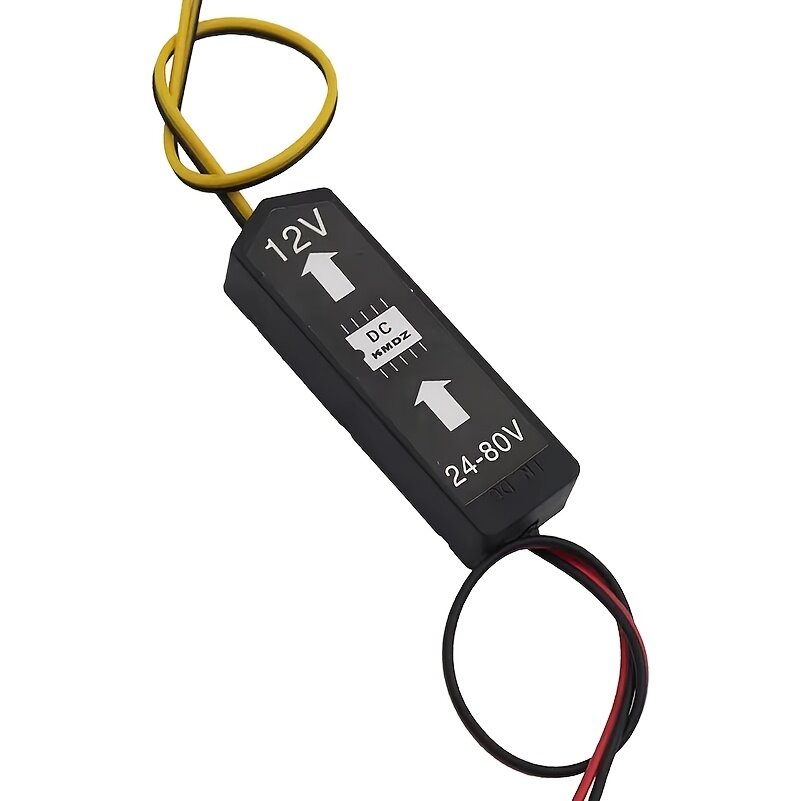 Преобразователь напряжения DC для скутеров 12V в 24V/80V, черные и красные провода с белой изоляцией, 1 шт.
