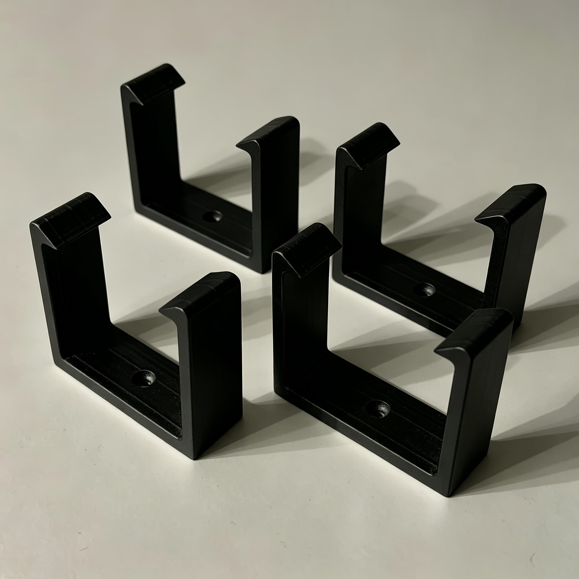 4 шт. держатели для розеток 3D-печати, черные, для крепления на стену, совместимы с сетевыми фильтрами