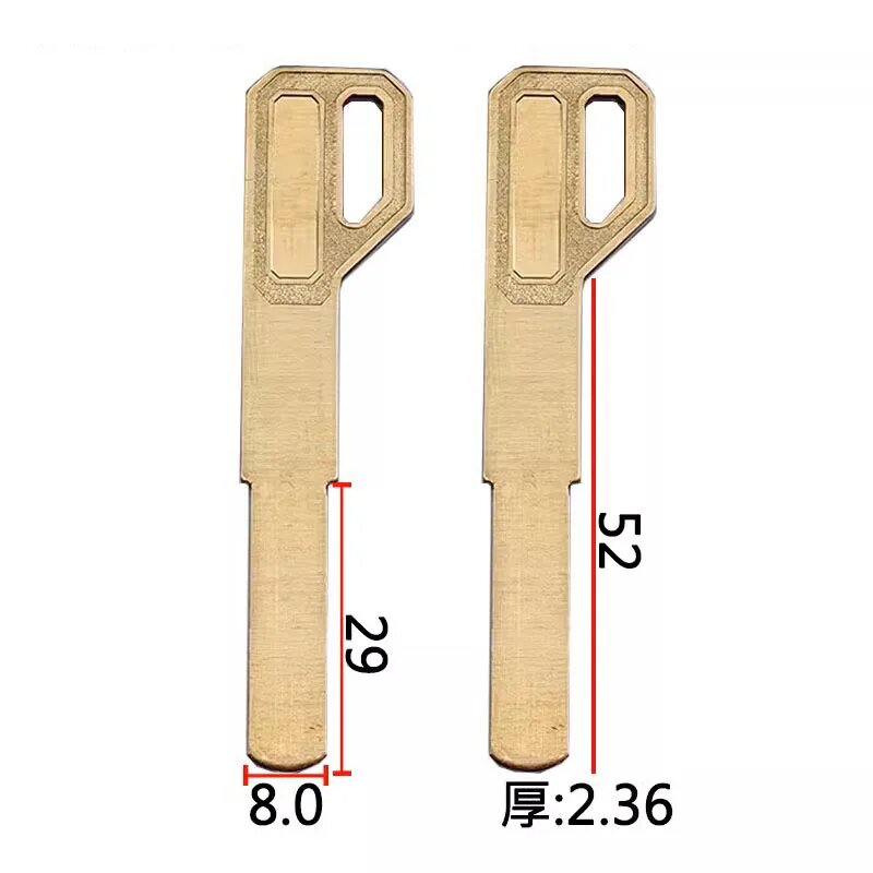 20 шт. заготовок ключей из латуни Laural для замков GOLD-29mm