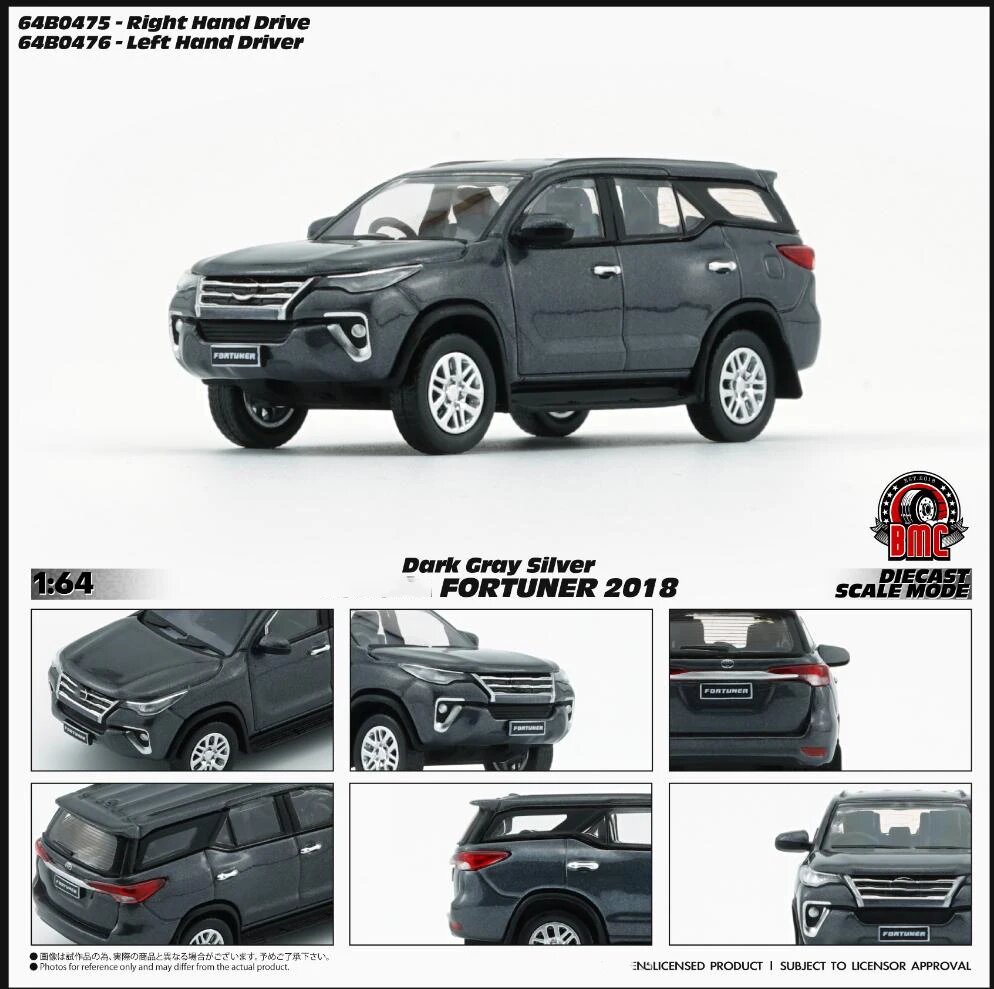 Модель автомобиля coolmodel Toyota Fortuner 2018 1:64