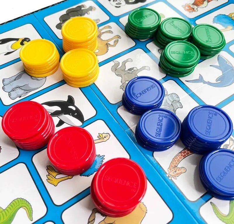 Настольная игра Sequence for Kids. Для детей от 3 лет. От 2 до 4 игроков. — фото 1