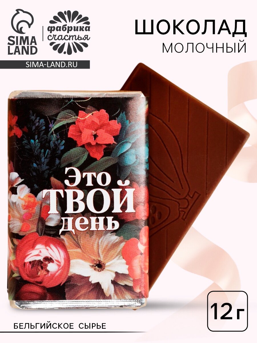 Шоколад молочный «Это твой день», 12 г