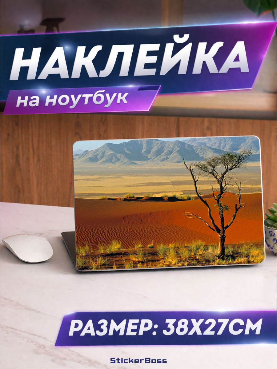 Наклейка на ноутбук Пустыня калахари 38х27 см