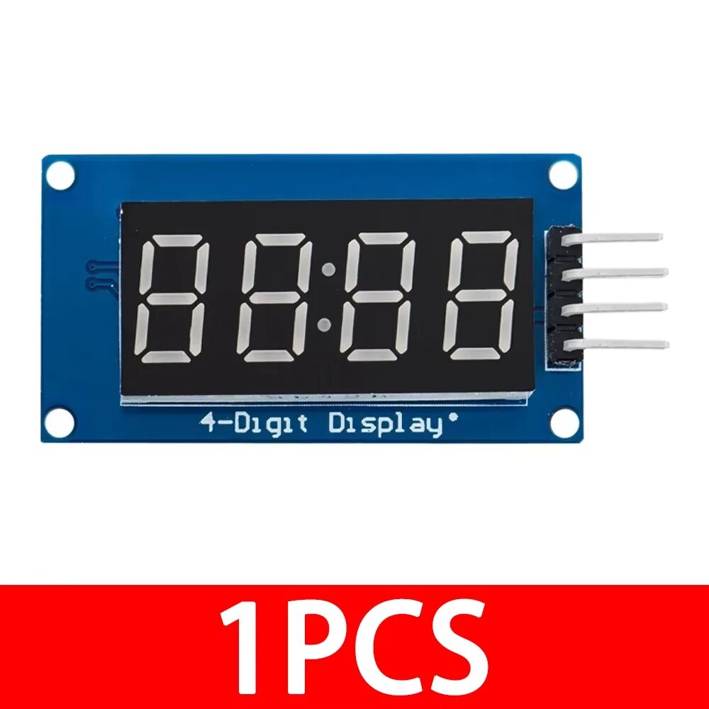 Красный 4-разрядный светодиодный дисплей TM1637 для Arduino