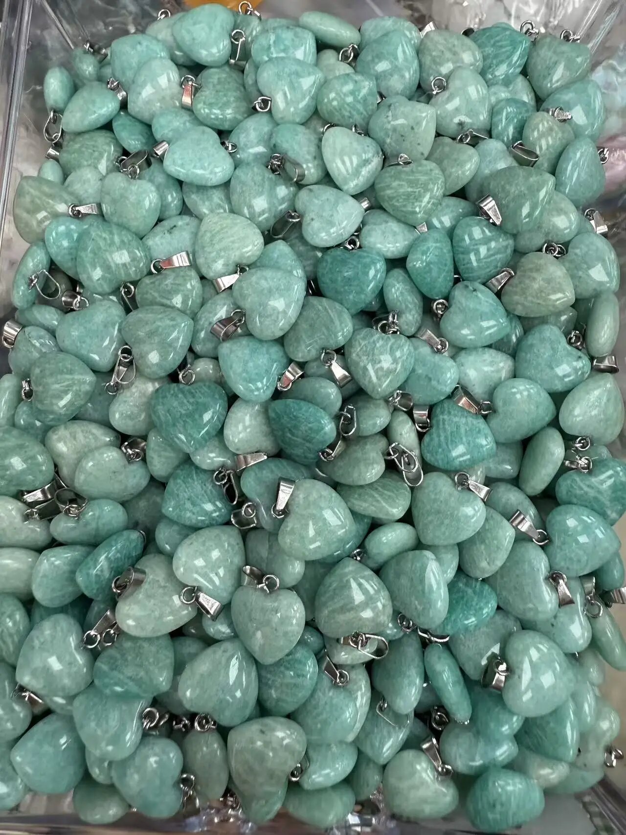 Кулон сердце из натурального камня RX1 15 мм 5Pcs, Tianhe stone