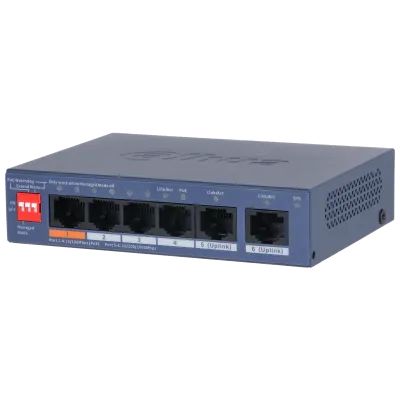 4-портовый PoE коммутатор DAHUA DH-CS4006-4ET2GT-36