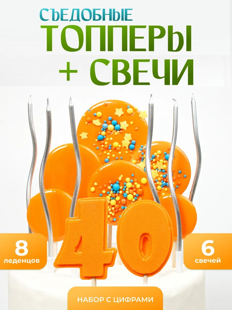 Топпер на торт 40 лет