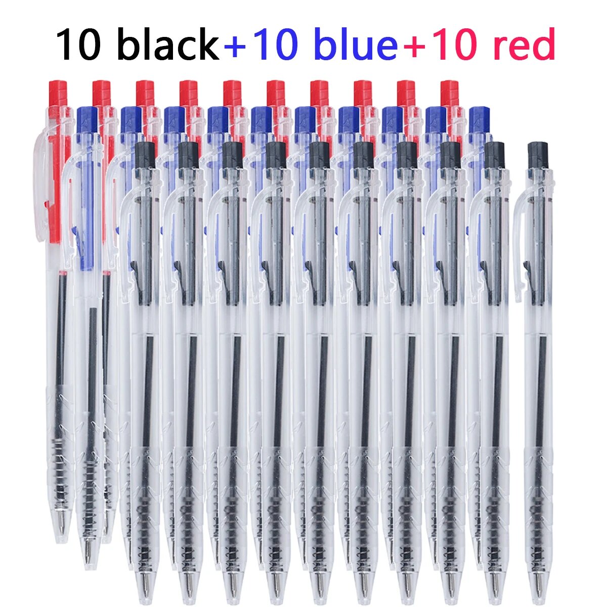 Шариковые ручки Haile, 10-30 шт, черный/синий/красный 10black 10blue 10red