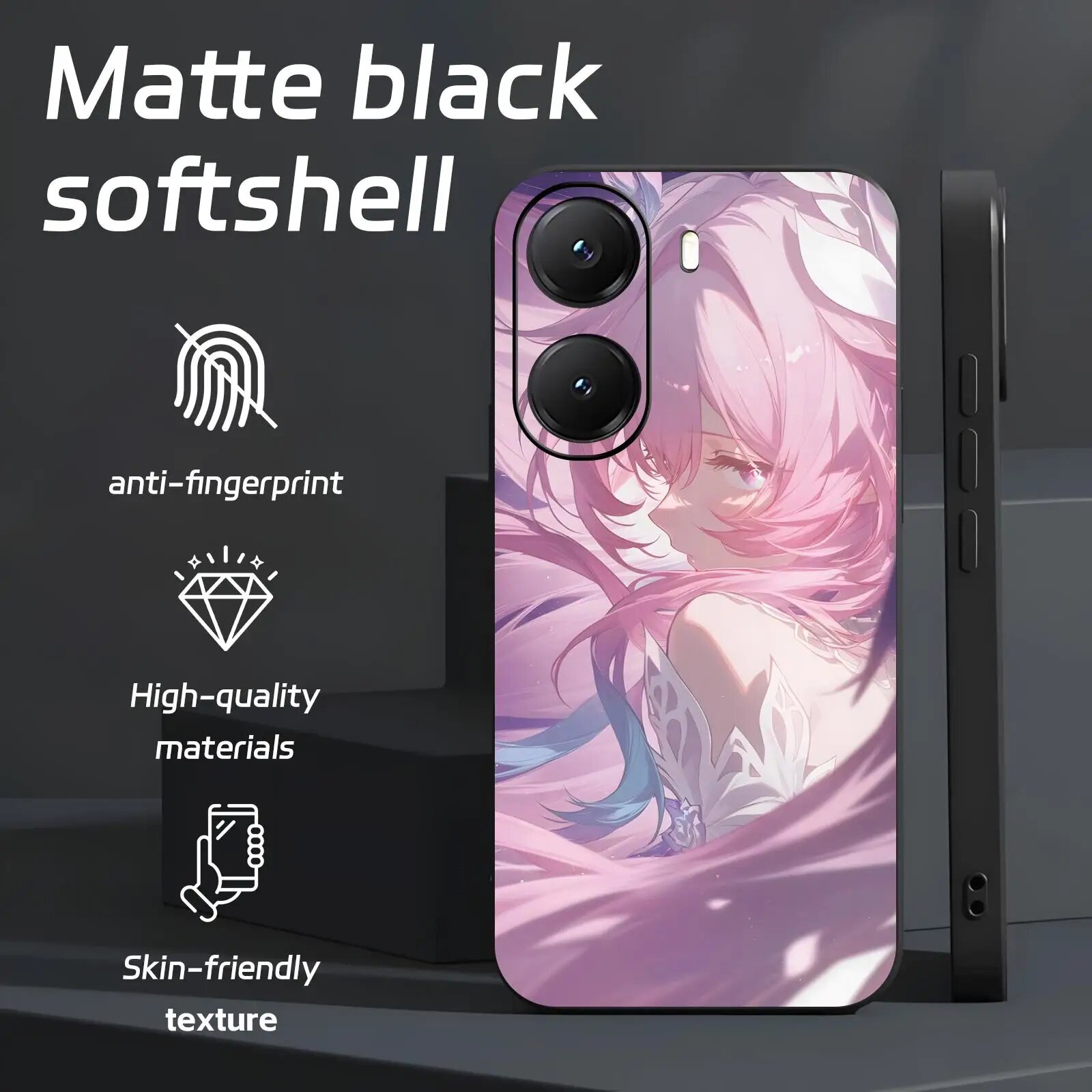 Чехол для Xiaomi Poco M4 Pro, черный, Honkai Star Rail Cyrene