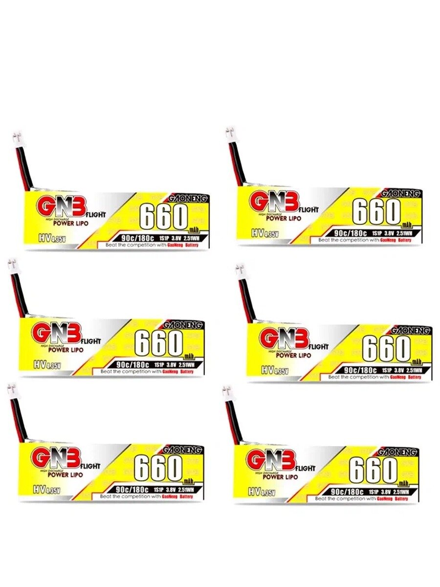 1-10 шт. Gaoneng GNB 660 мАч 3,8 В 1S 90C/180C HV 4,35 В Lipo Батарея с разъемом PH2.0 для Emax Tinyhawk King Kong Ldarc TINY7