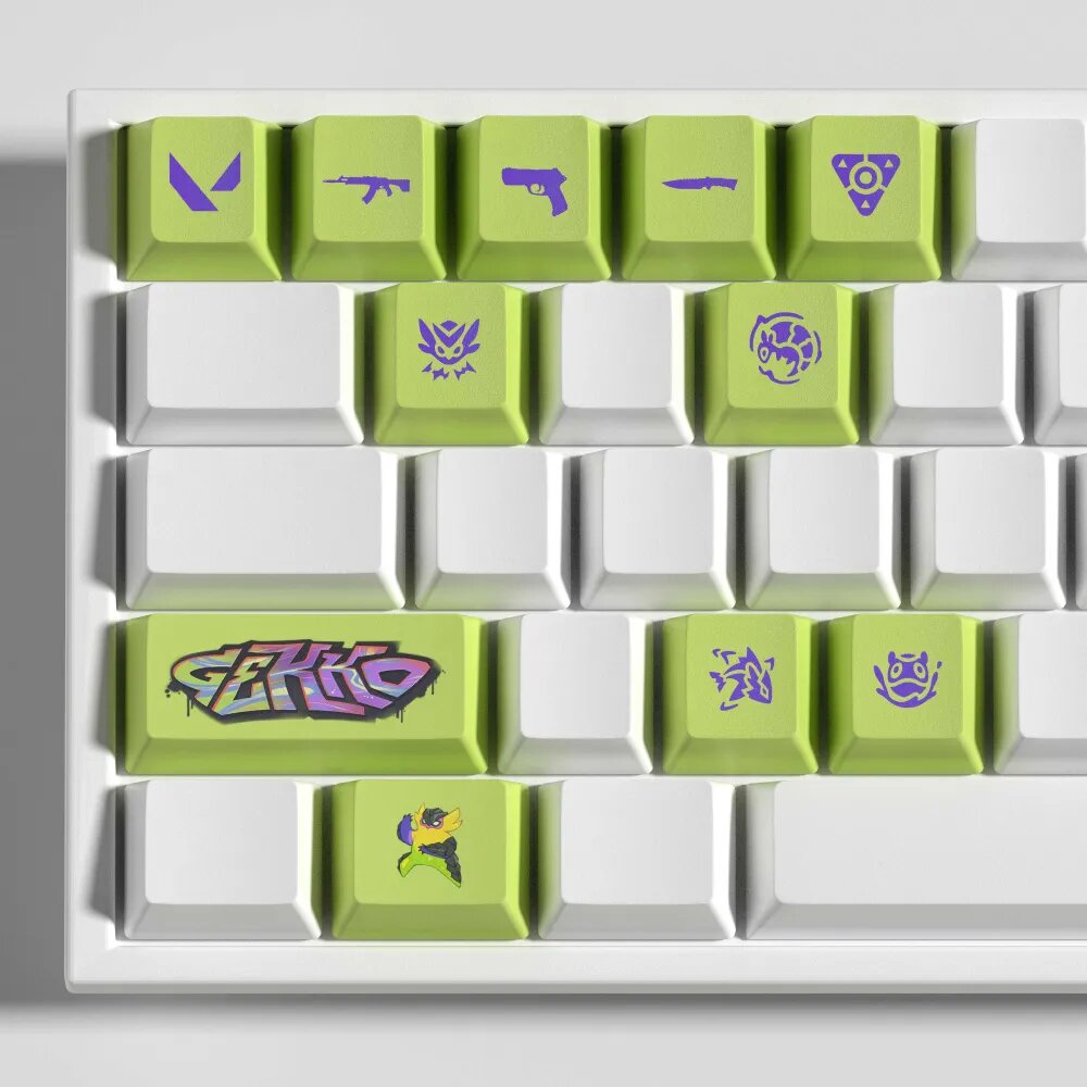 Valorant GEKKO/ PBT Keycaps 11 Клавиш/ Кейкапы для механической клавиатуры
