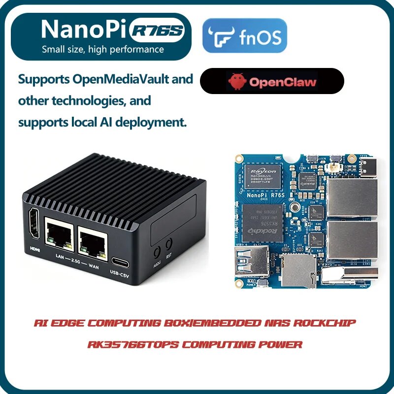 FriendlyARM NanoPi R76S, 3GB-32GB TF, RK3576