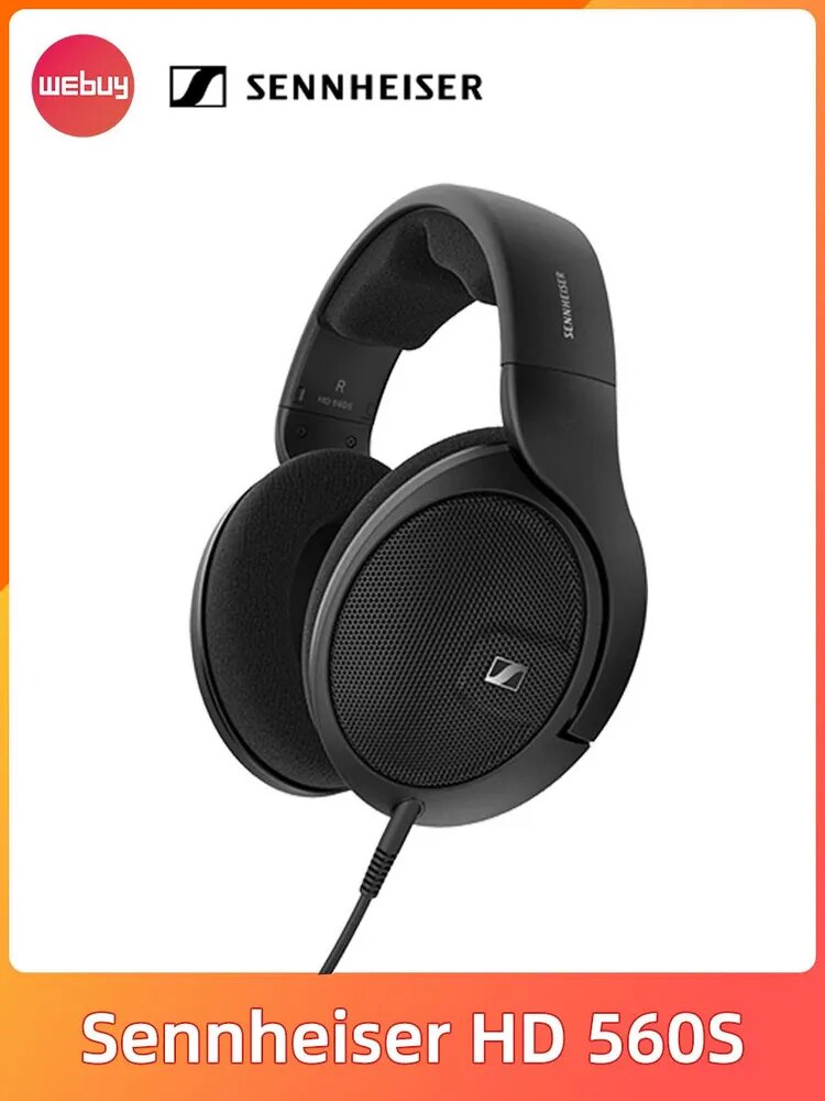 Sennheiser Наушники проводные Sennheiser HD 560S, 3.5 мм, 6.3 мм, зеркальный, серый металлик