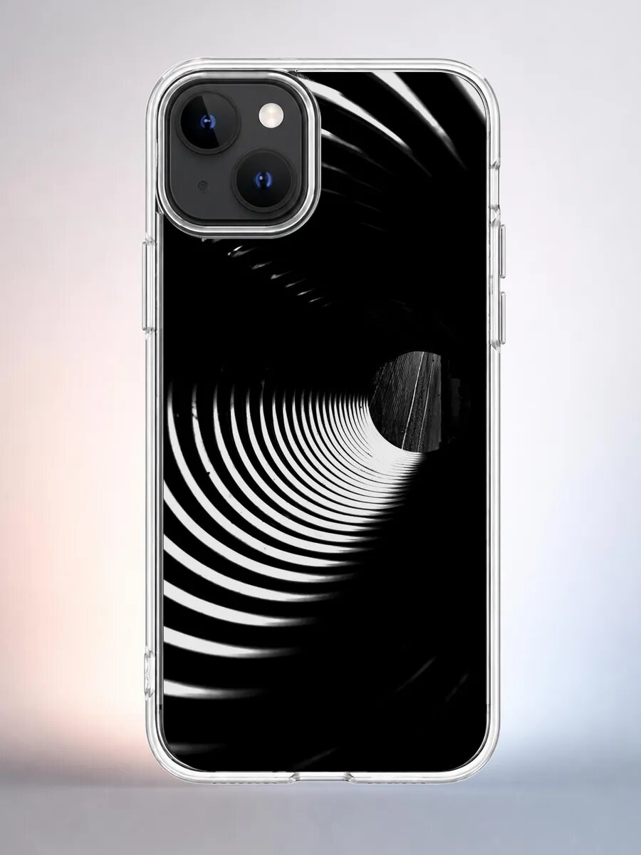 Чехол iPhone 13 тоннель круги силиконовый