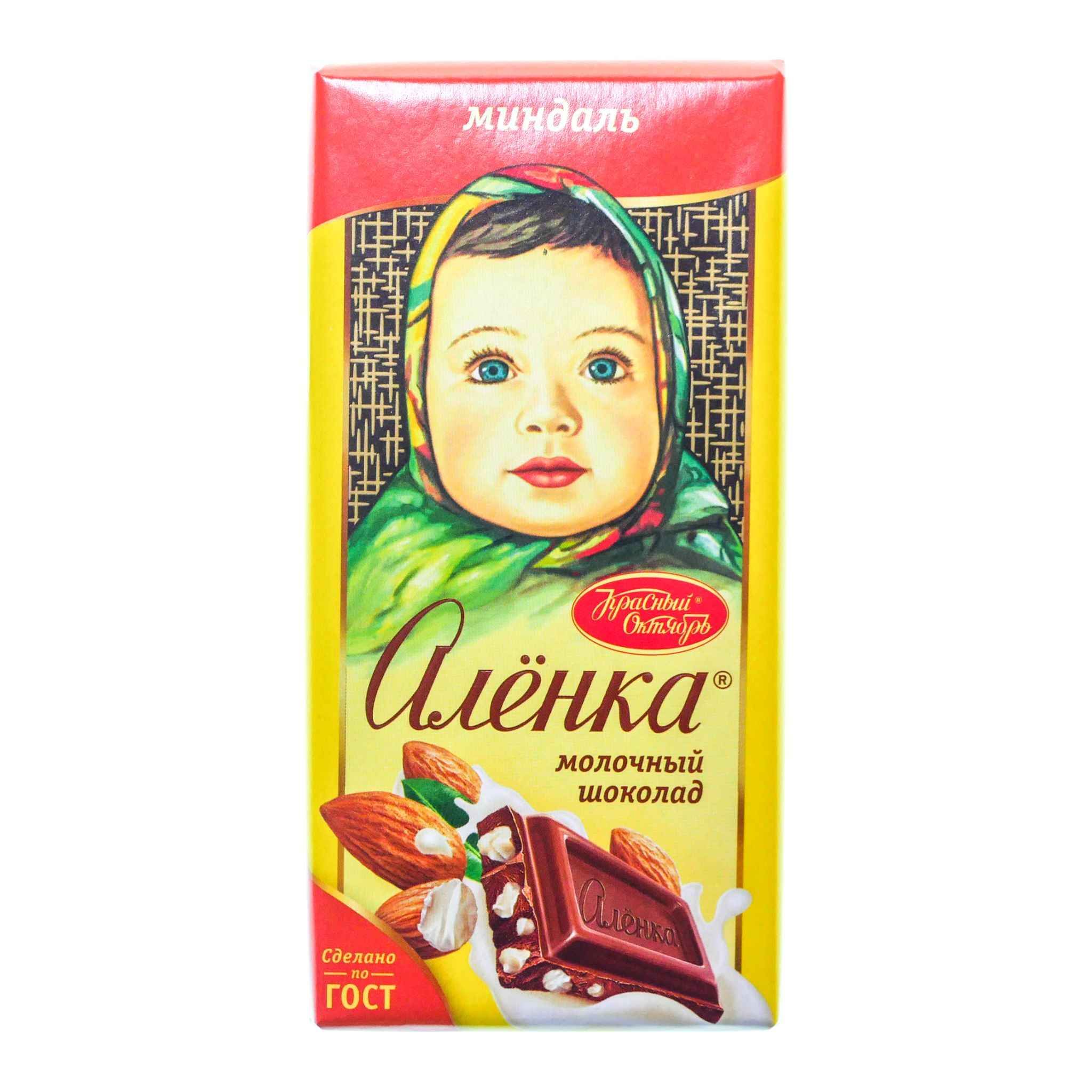Аленка Шоколад молочный с миндалем 75 г