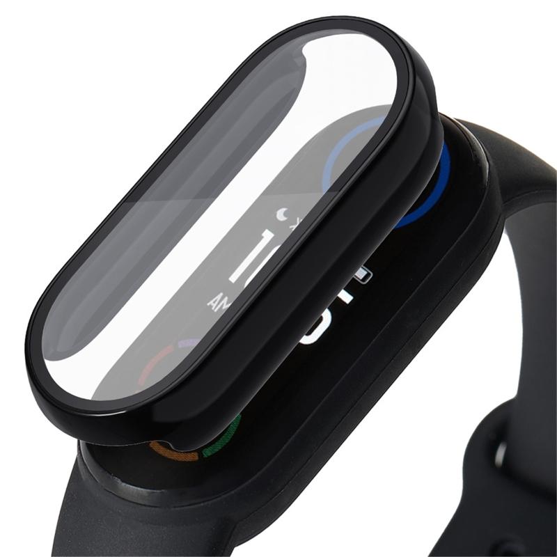 Чехол+стекло для Mi Band 6/5/4/3, Черный