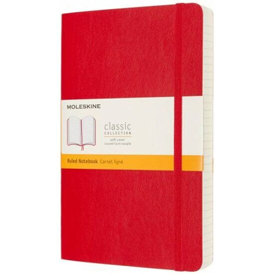 Блокнот Moleskine CLASSIC SOFT EXPENDED QP616EXPF2 Large 130х210мм 400стр. линейка мягкая обложка кр