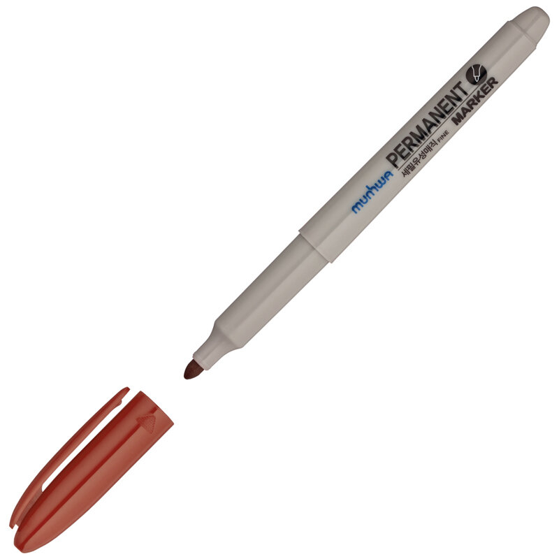 Комплект 48 шт, Маркер перманентный MunHwa коричневый, пулевидный, 1.5мм