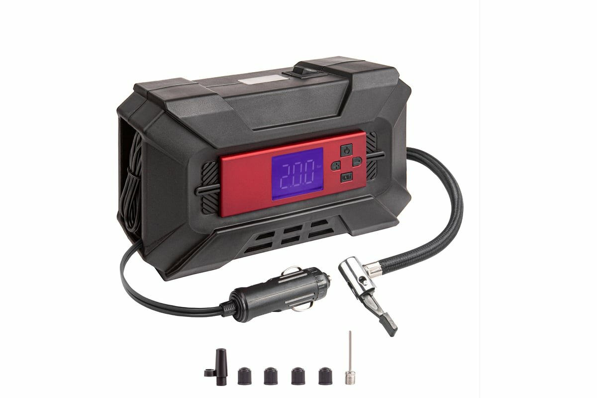 DSV Smart компрессор софт-тач дисплей, пластик, LED фонарь, 30 л/мин, 12В, манометр 218200