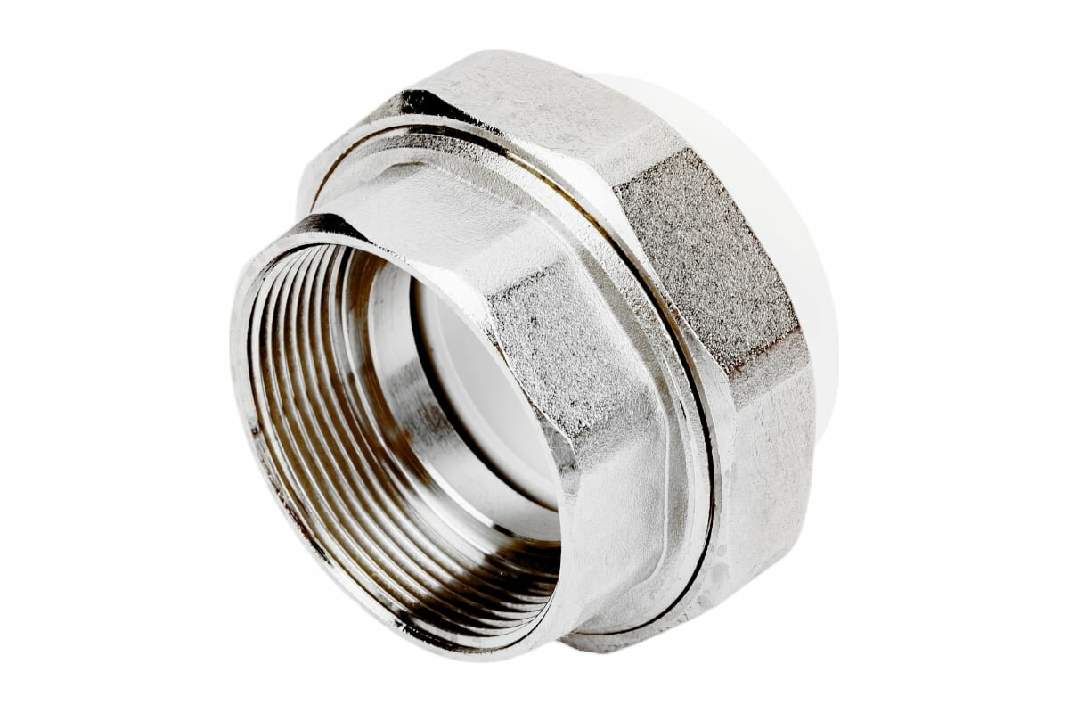 PRO AQUA Муфта разъемная комбинированная Американка PP-R ВР белая d-50 мм 2 дюйма PA20023b