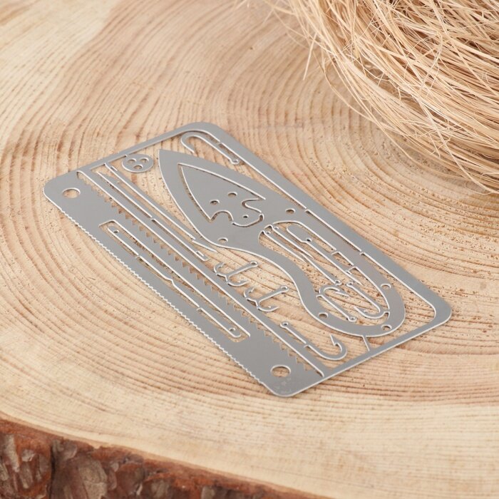 Карта для выживания 17в1 многофункциональная рыболовная, нержавеющая сталь 10155254