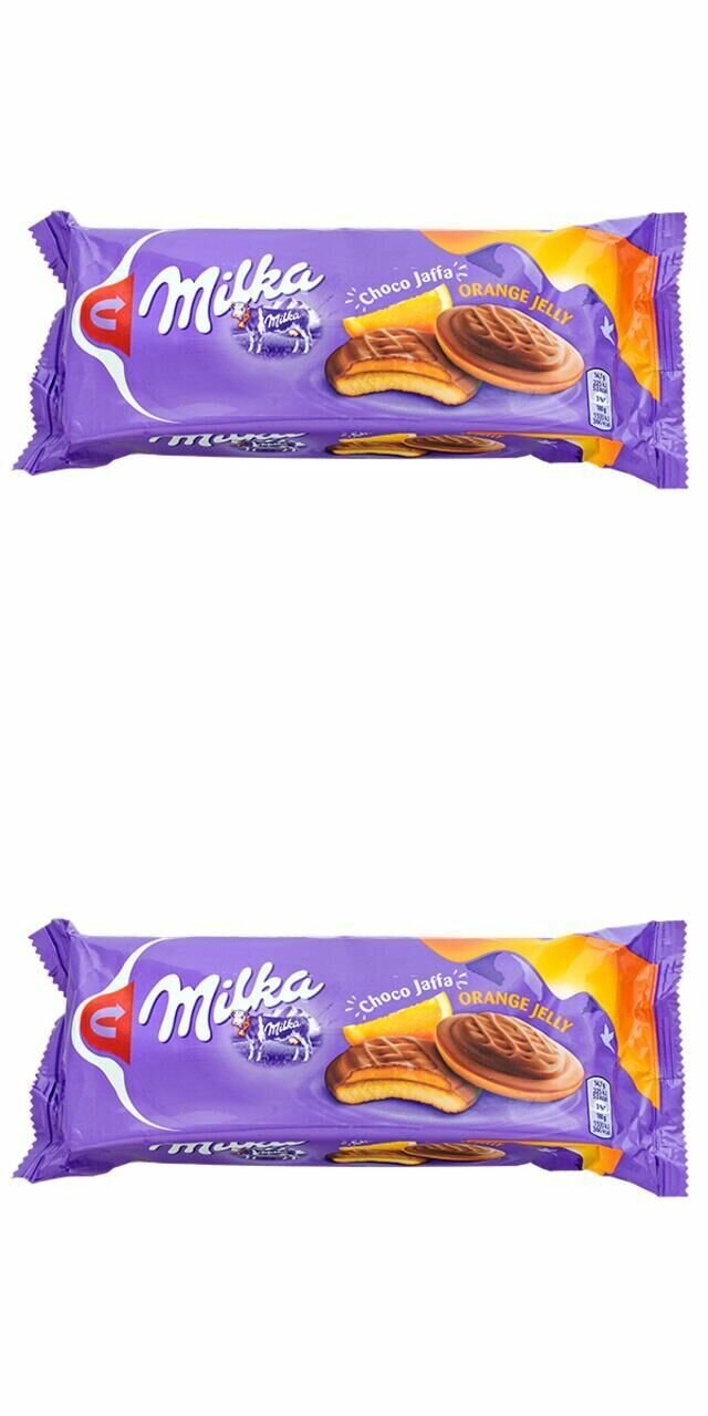 Milka печенье бисквитное с начинкой Апельсиновое желе Jaffa Delicje Orange Coockies,147 г, 2 уп