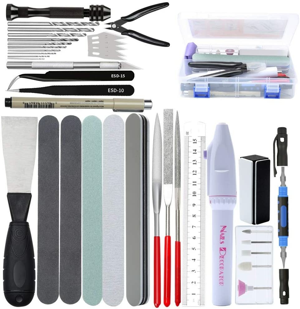 Набор инструментов для моделирования 42 в 1, комплект комбинированных принадлежностей, пинцет для резки, плоскогубцы для Gundam Military Hobby, «сделай сам», шлифовка, полировка, сверло
