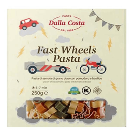 Макаронные изделия Dalla Costa "Быстрые гонки" с томатами и базиликом, 250г
