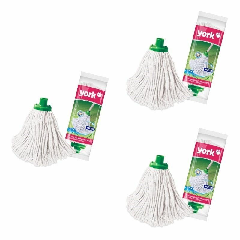 York Насадка для уборки Mega, хлопок, 3 шт.