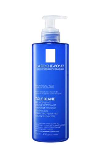 Ля рош позе толеран гель-пенка очищающая двойного действия д/чувствит и сверхчувствит кожи лица и контура глаз фл. 400мл