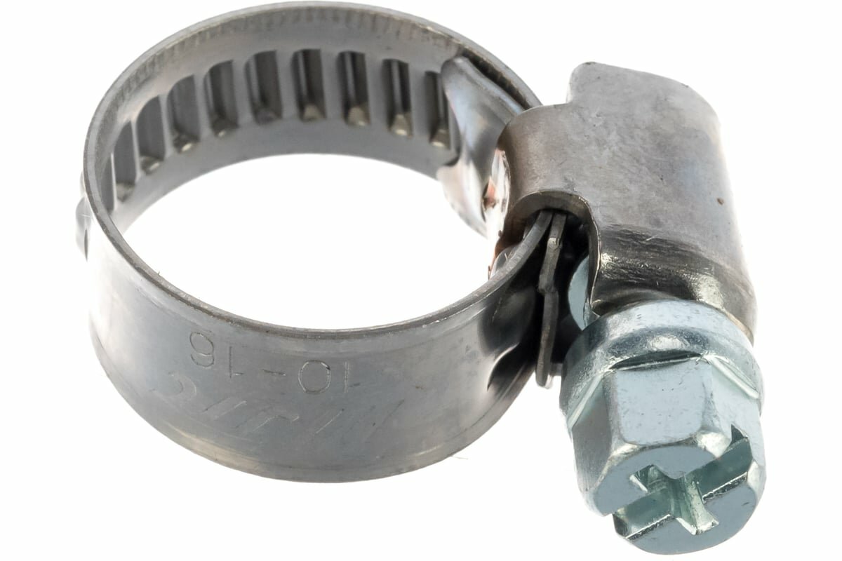 Ленточный червячный хомут 010-016мм из нержавеющей стали JTC-ZN16 для крепления труб