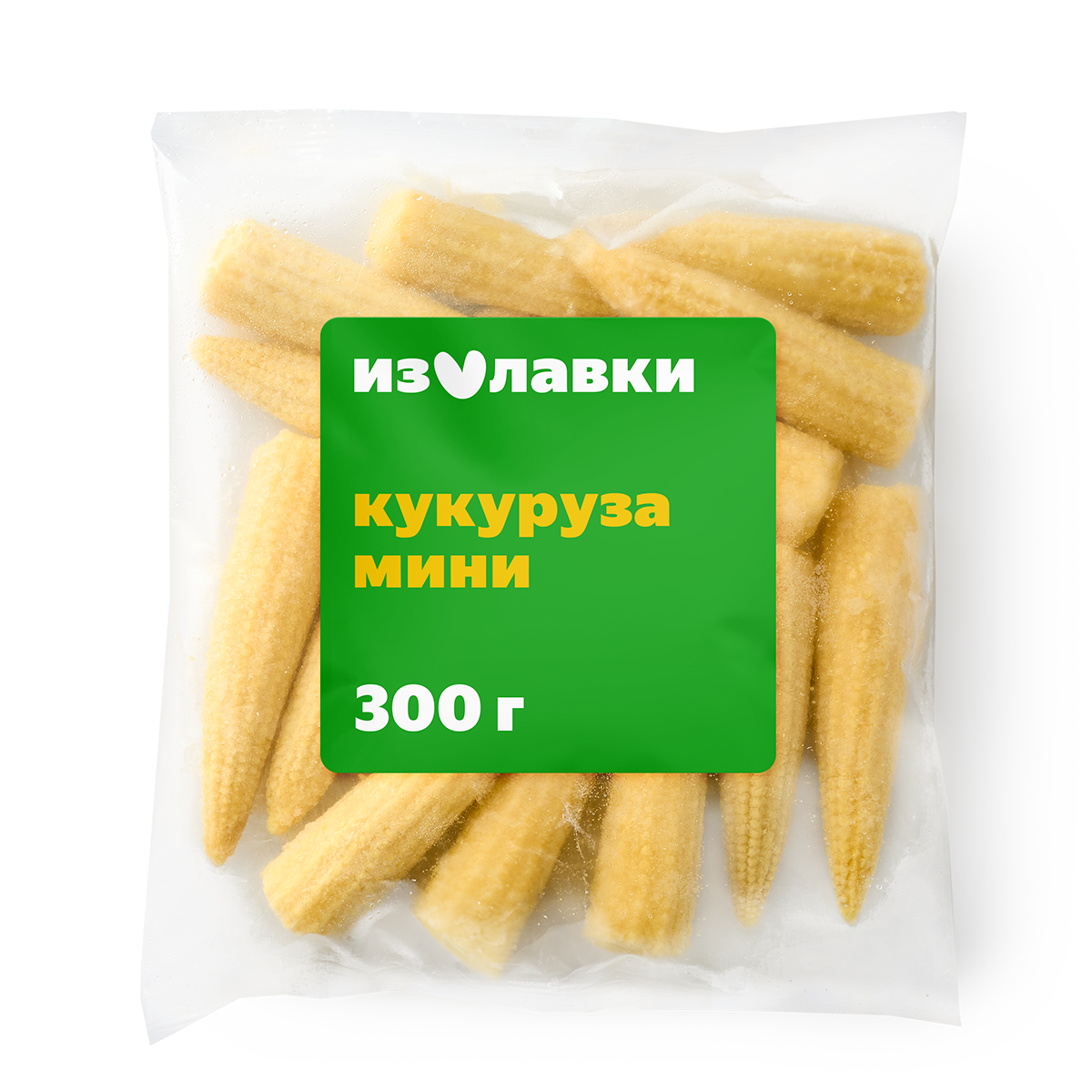 Кукуруза мини "Из лавки", быстрозамороженная, в пакете, 300 г