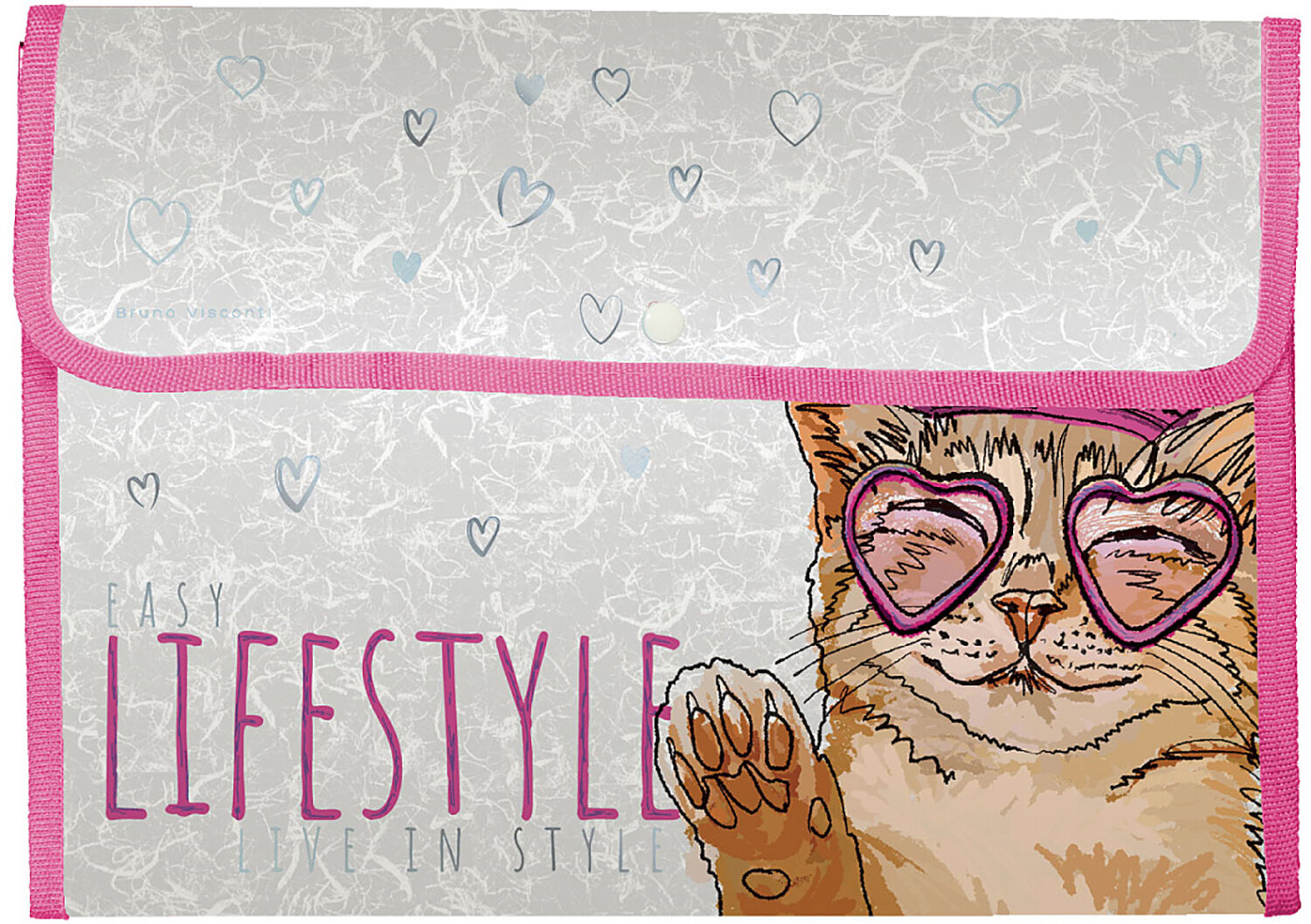 Папка-конверт на кнопке Easy life. Meincoon, А4