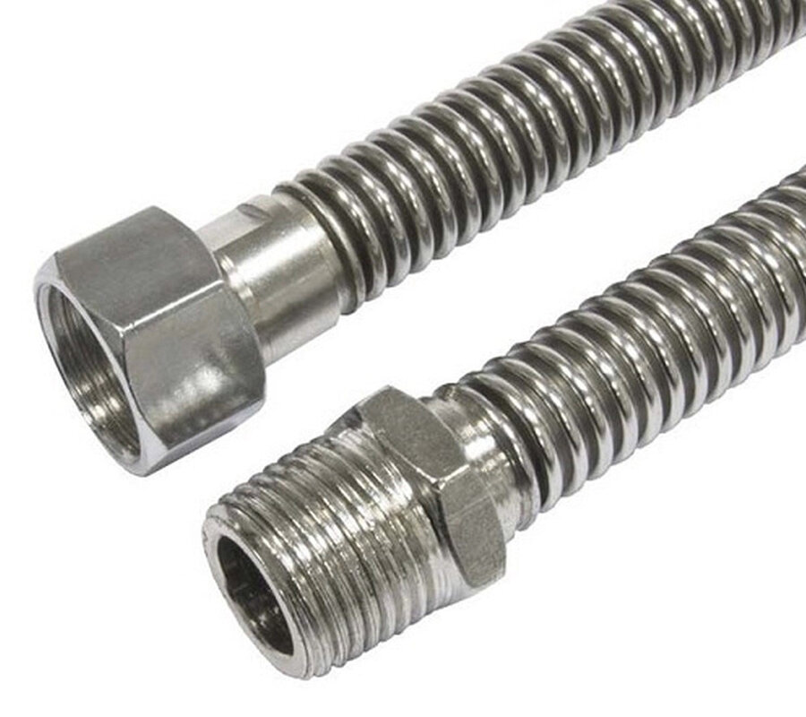 Подводка для газа сильфонная 2,5 м, 1/2" г/ш, Tuboflex