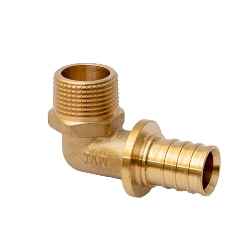 MVI Угольник-переходник с наружной резьбой 16 x 1/2" для труб из сшитого полиэтилена, аксиальный