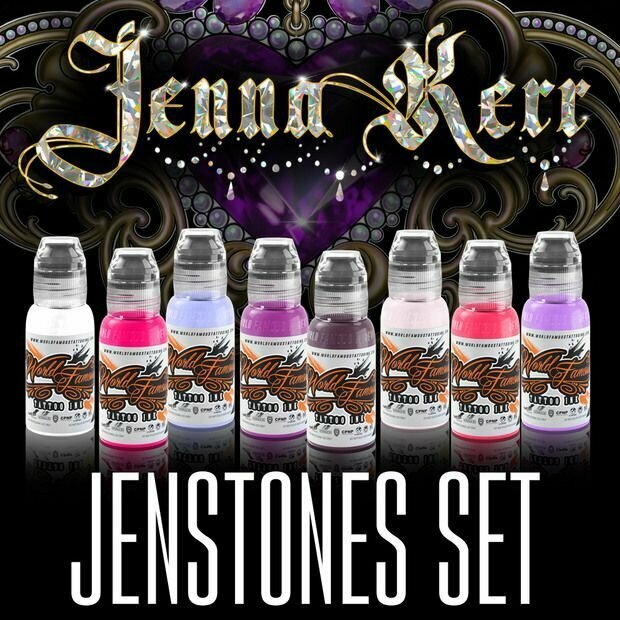 Набор тату красок World Famous JENNA KERR'S JENSTONES COLOR SET (8 шт по 30 мл)