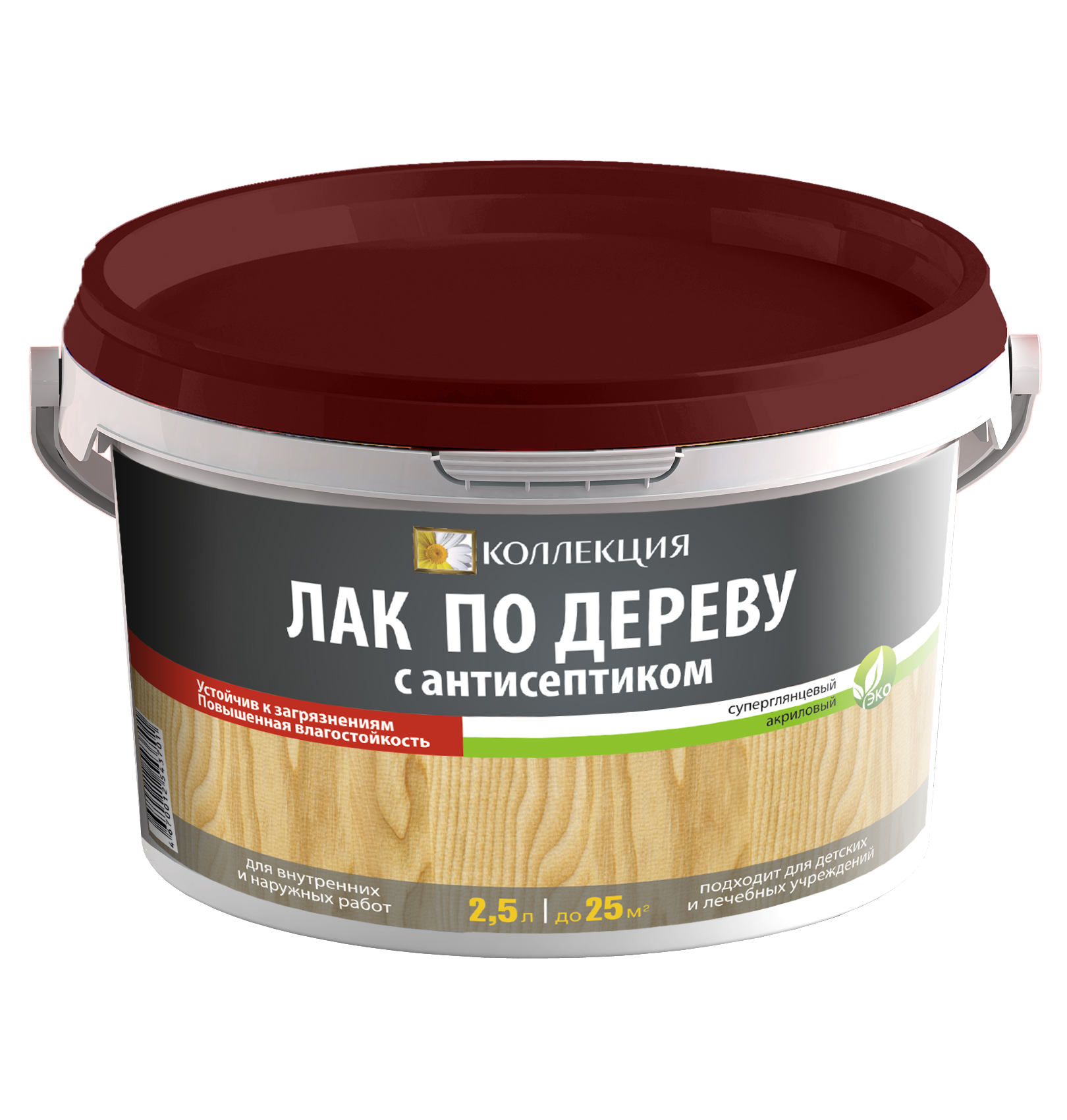 Лак коллекция по дереву с антисептиком - 2,5 л.