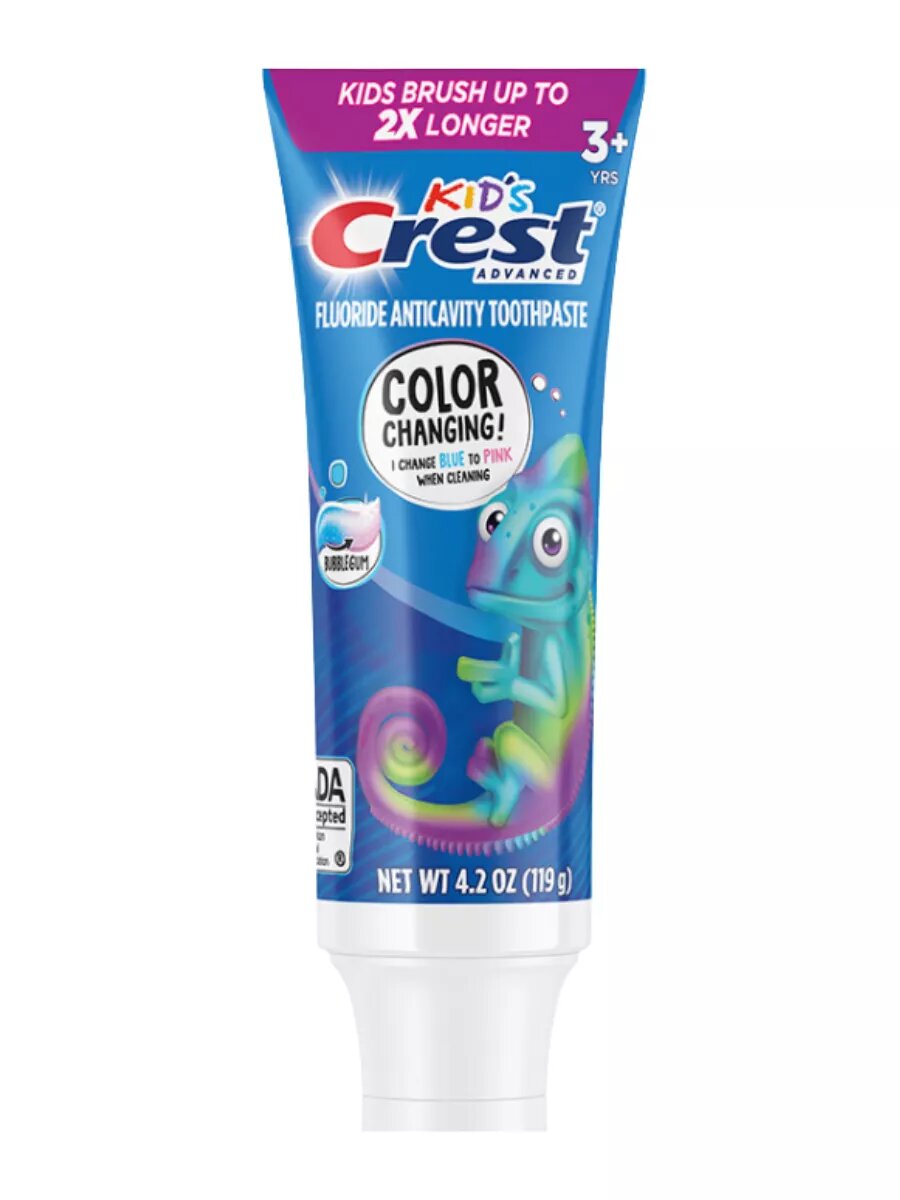 Зубная паста Crest Advanced Fluoride меняет цвет