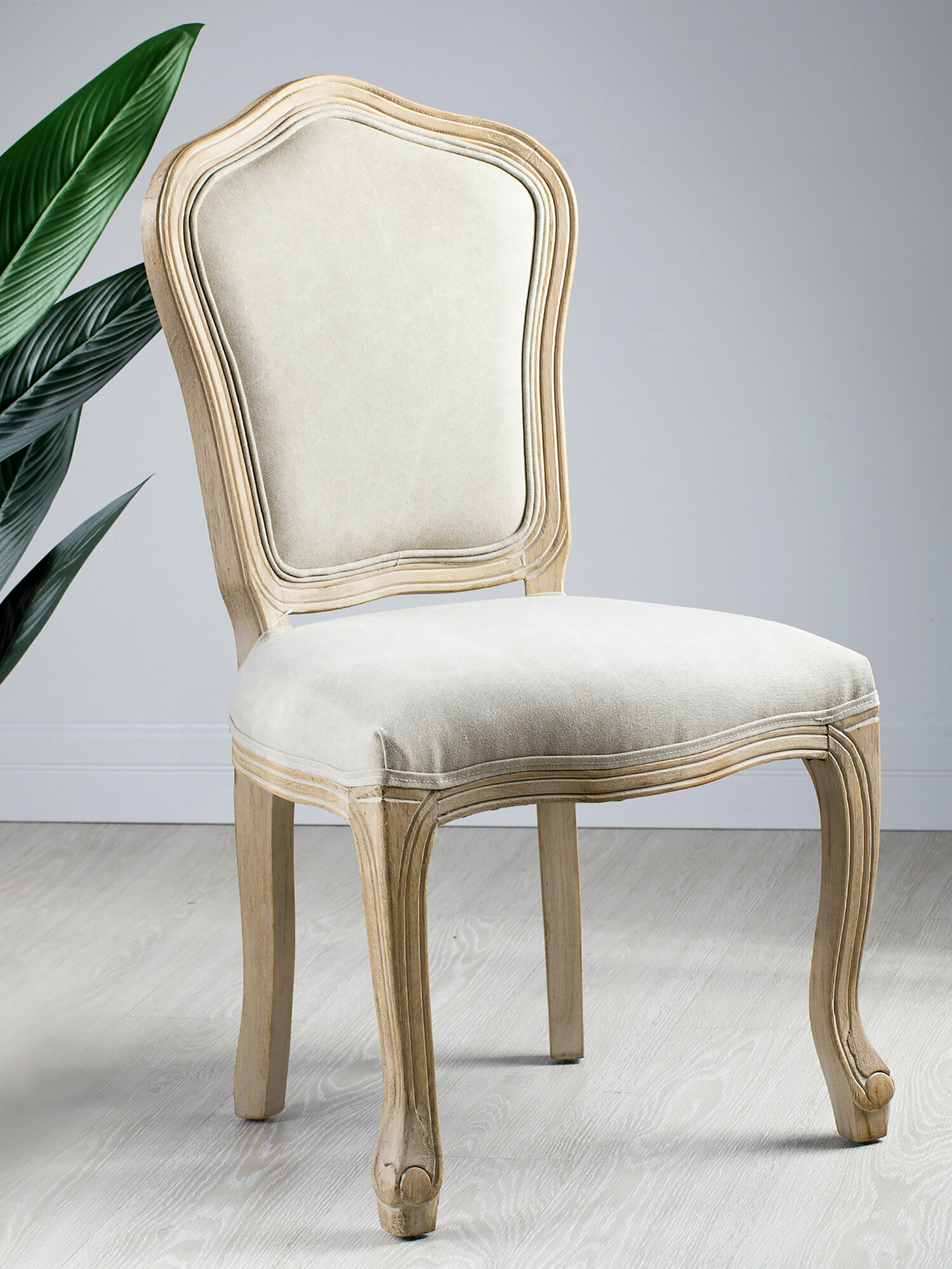 51-062 Стул Богемия 52х50х100см, Дерево, полиуретан, лен, Glasar