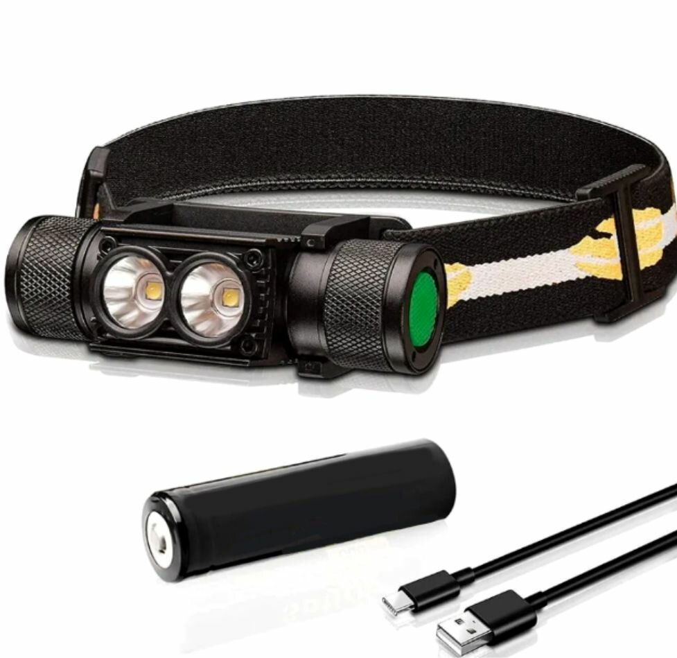 Sofirn H25L USB перезаряжаемая фара 18650 Головной свет двойной LH351D 1200LM 90CRI 5000K
