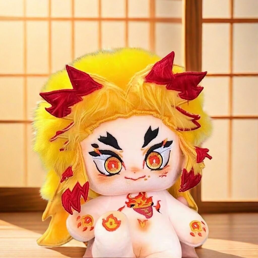 Аниме Мягкие Игрушки Demon Slayer Кёджуро Ренгоку/Rengoku Kyoujurou Клинок, рассекающий демонов Плюшевая Кукла Игрушка 20CM