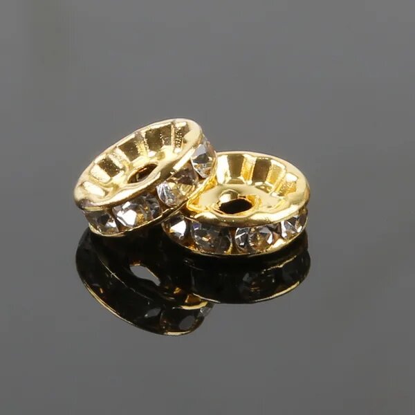 Бусины-кристалы с покрытием Gold, 10 мм, 50 шт.