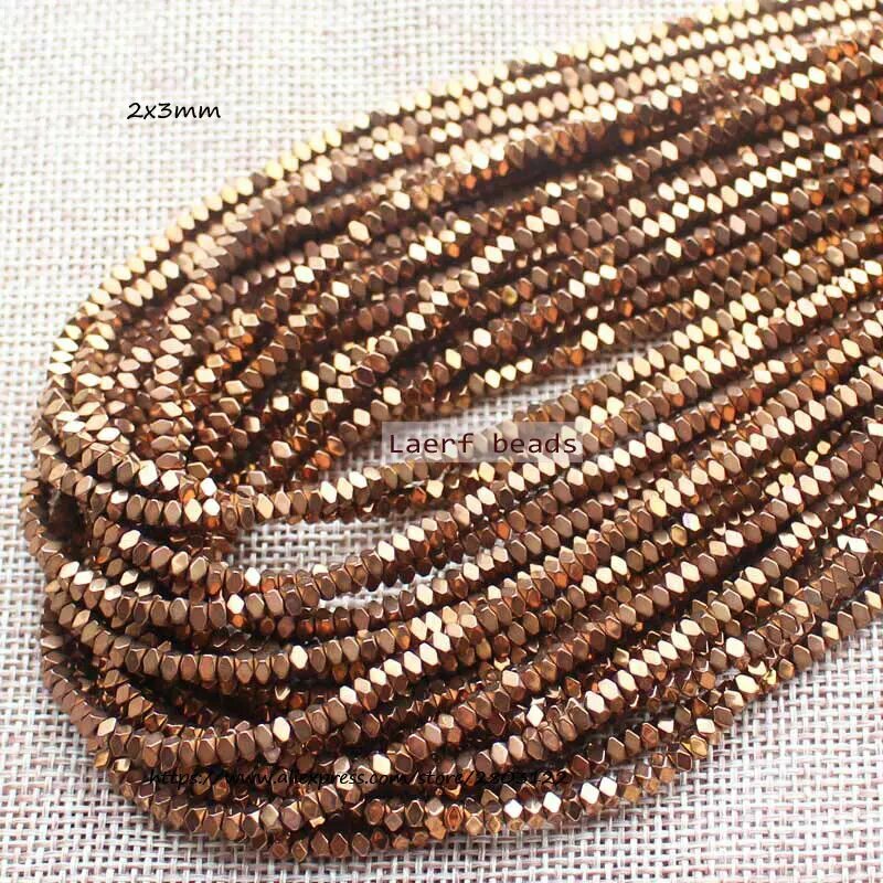 Гематитовые бусины лаerf beads Коричневый, 3x2mm180pcsCopper