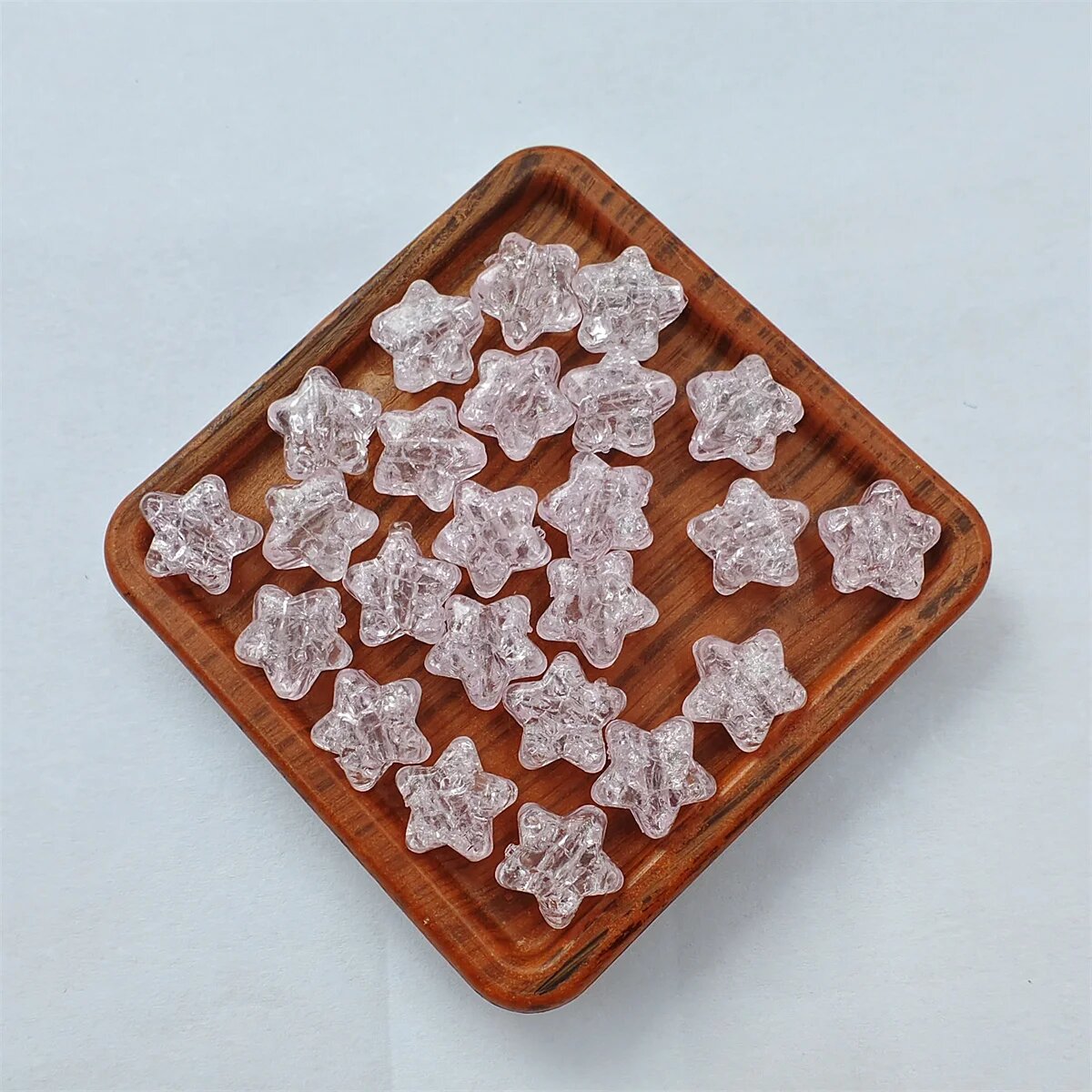 50 шт. Акриловые бусины звездочки AB цвета 10 мм Розовый