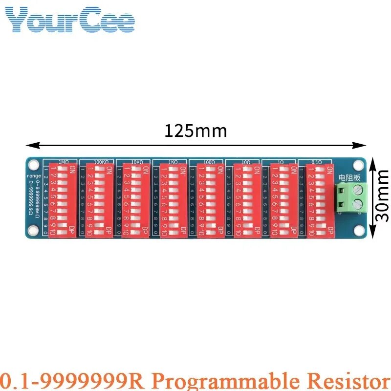 Программируемый резистор 0.1-9999999R Your Cee, 125x30mm