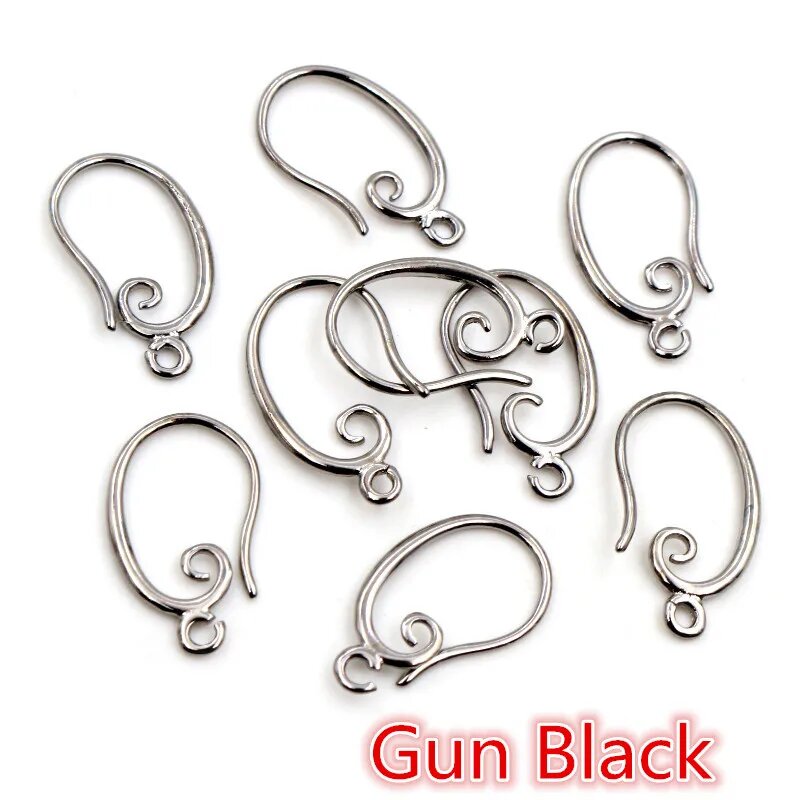 Бронзовые позолоченные латунные крючки для сережек Cqhcyb Gun Black