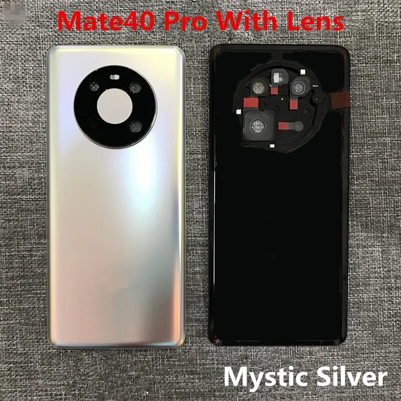 Задняя крышка аккумулятора Mate40Pro для Huawei Mate 40 Pro, задний Серебряный, Mystic Silver